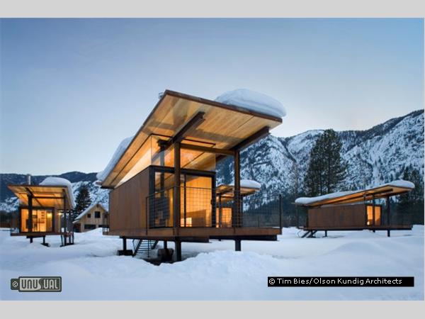 Rolling Huts designer cabins in Winthrop Washington
