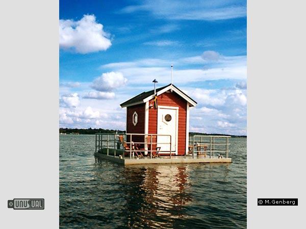 Underwater hotel room in the middle of a Swedish lake